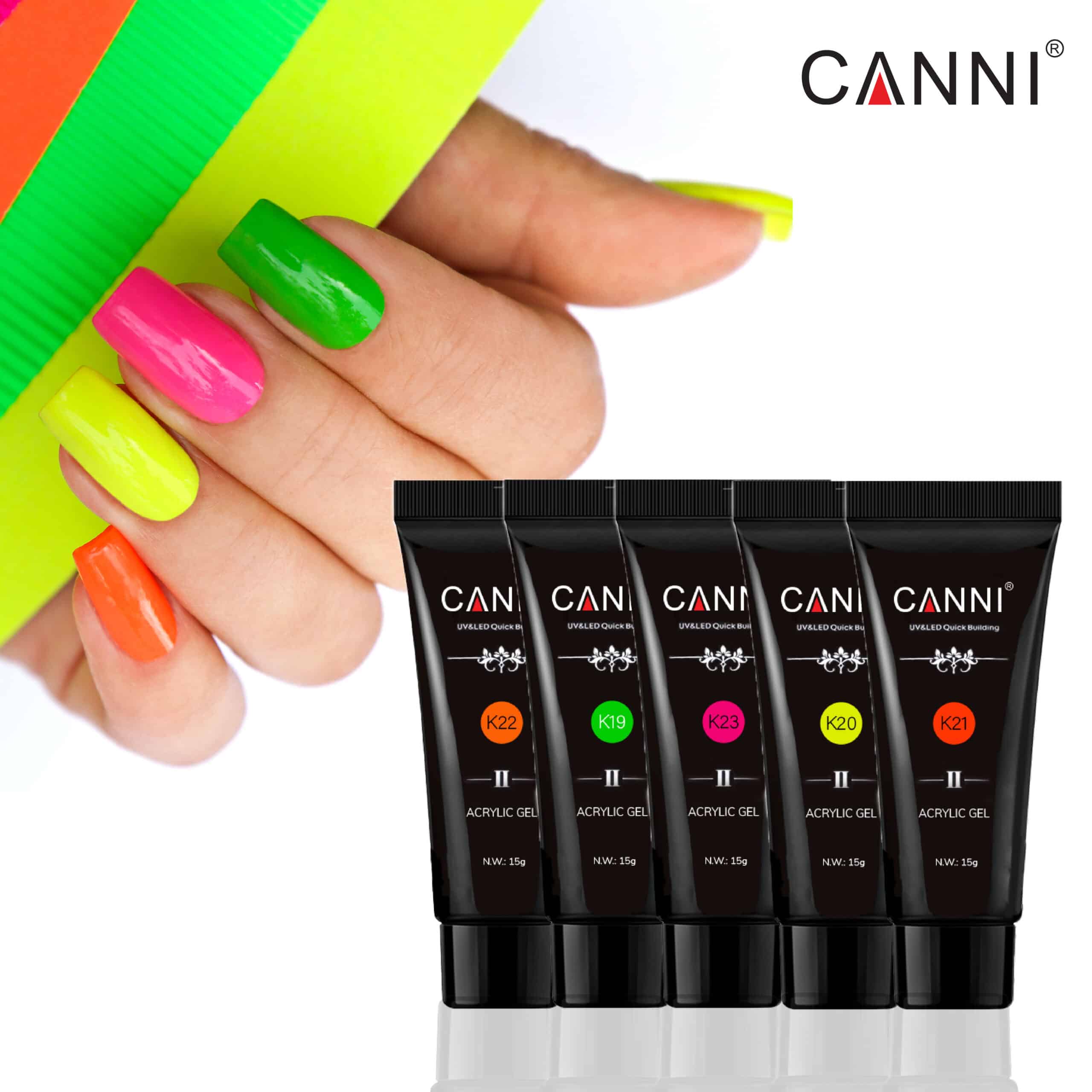 פוליג'ל קאני 15 גר' | CANNI POLYGEL Glowtech | professional beauty solutions | איפור, בניית ...